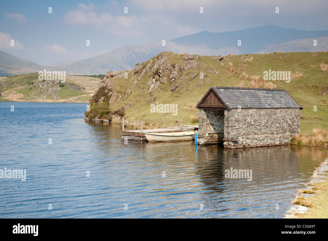 Boat house by the lakeside Stock Photo - Alamy