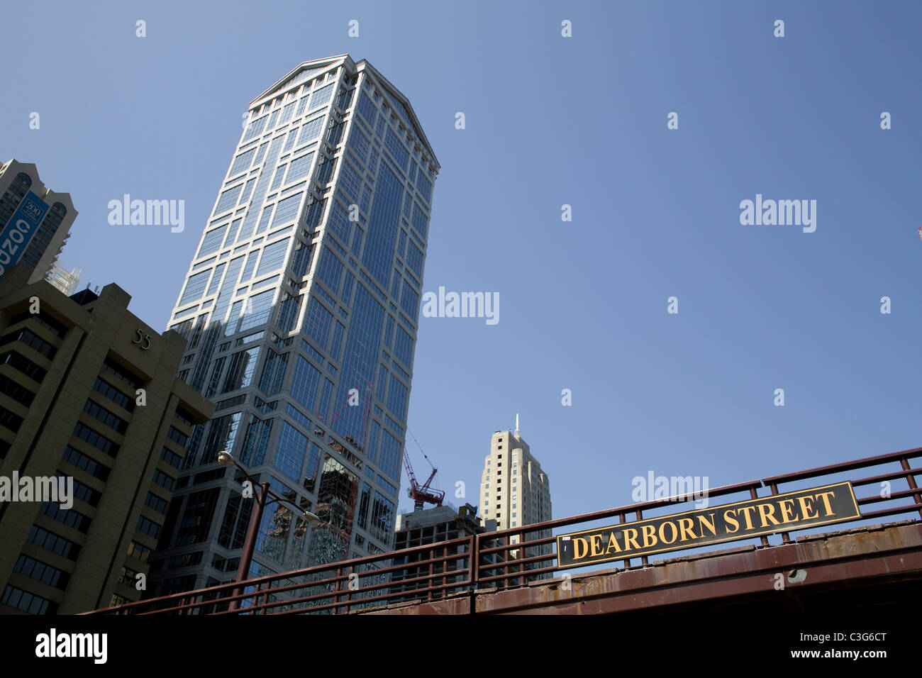 Dearborn Street Sign on a Bridge in Chicago, Illinois Stock Photo - Alamy
