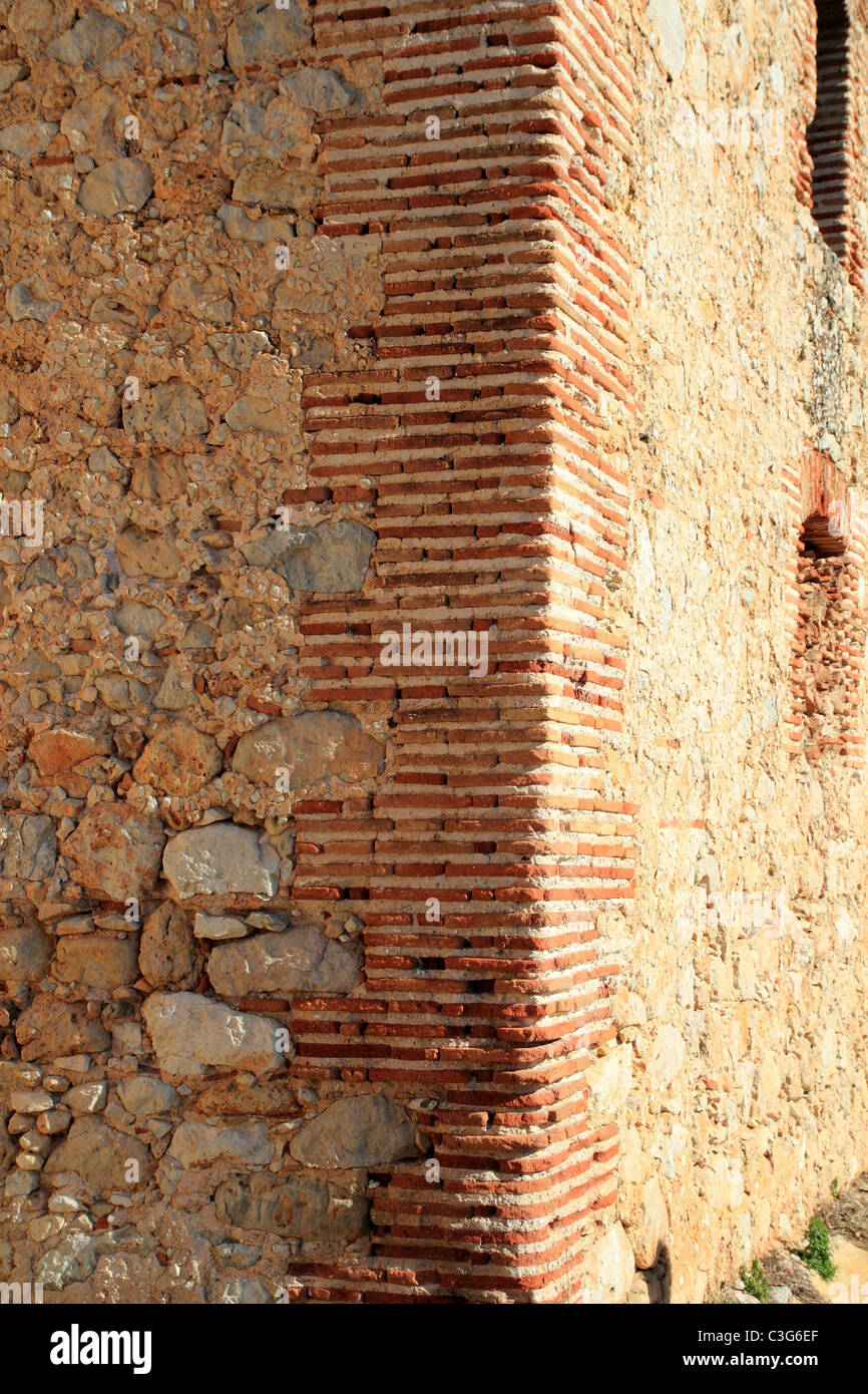 bricks corner detail in masonry wall ancient monastery architecture ...