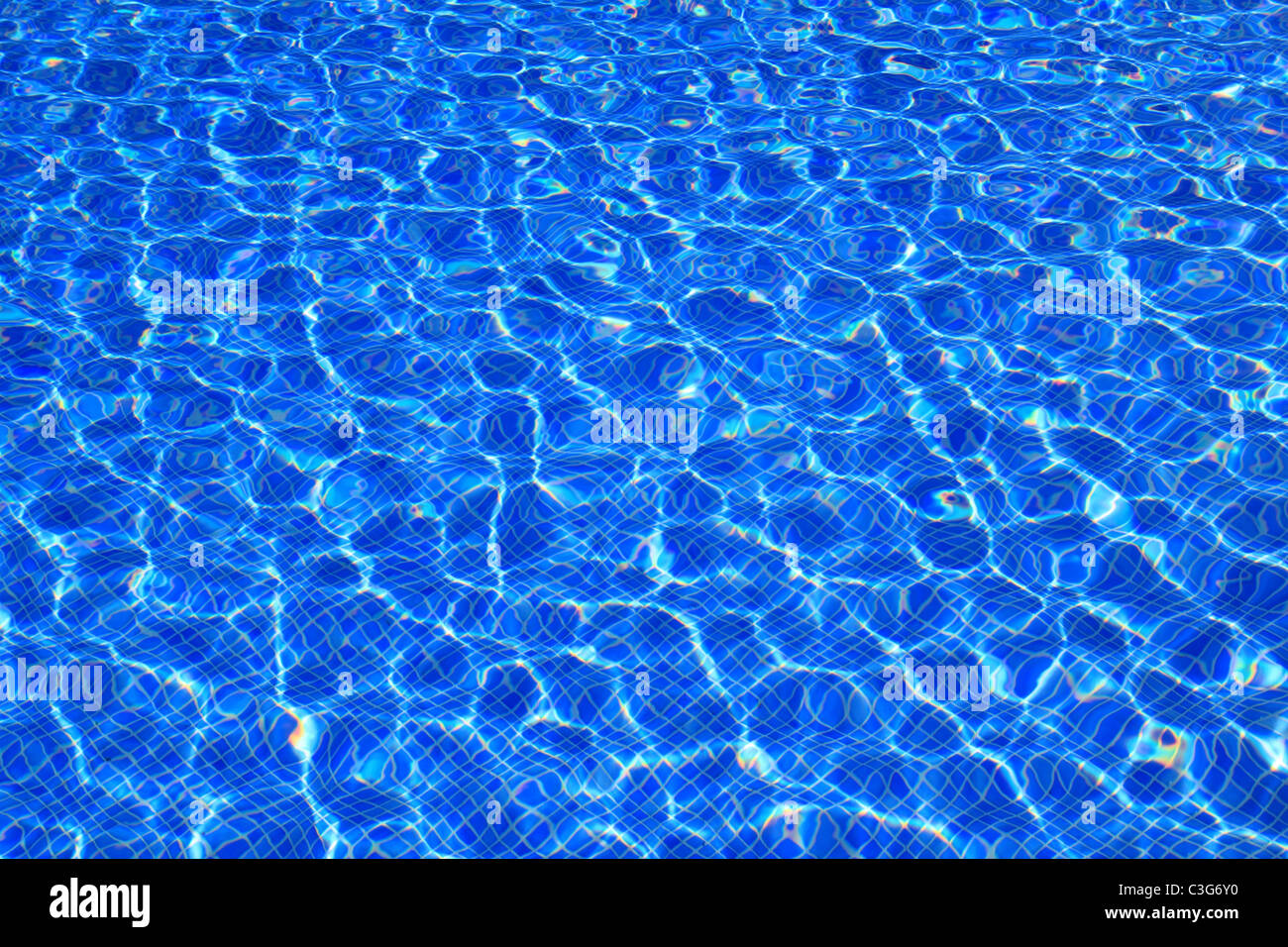 blue tiles swimming pool water reflection texture image Stock Photo - Alamy