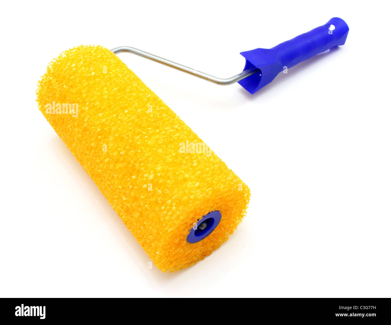 The platen for painting of surfaces of yellow color with the dark blue ...