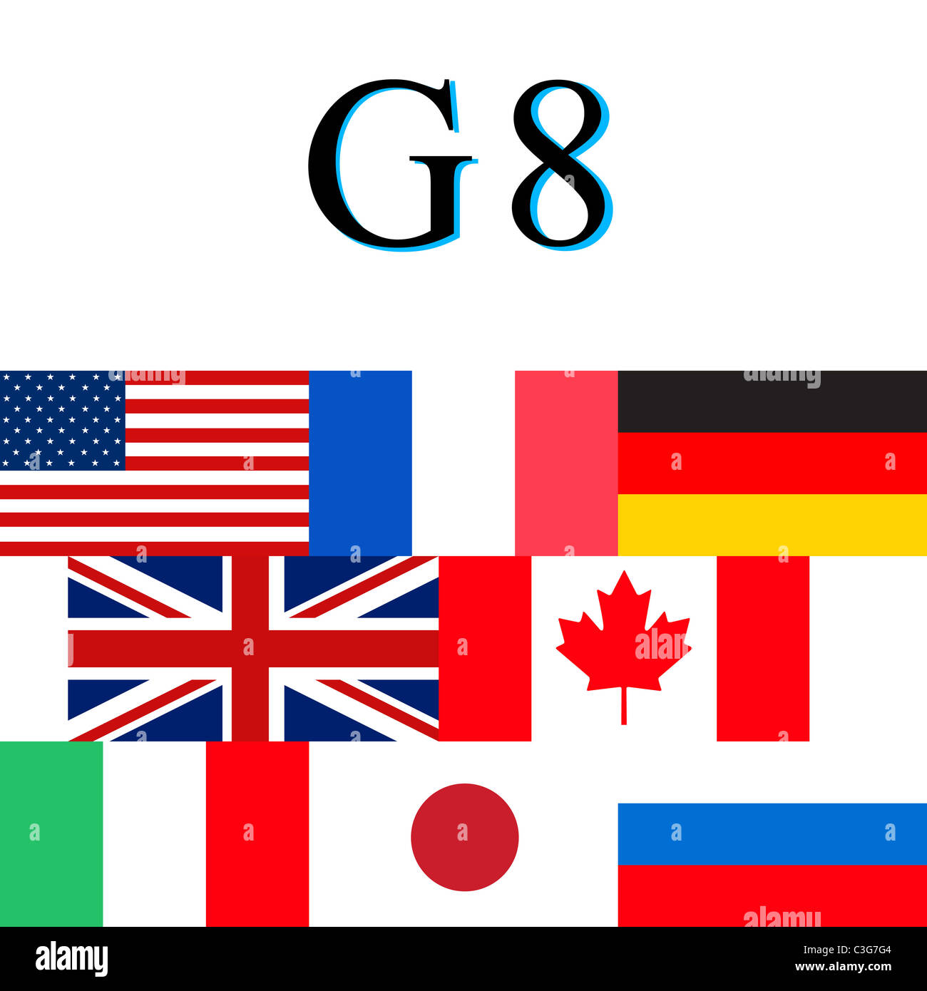 G8 flags hi-res stock photography and images - Alamy