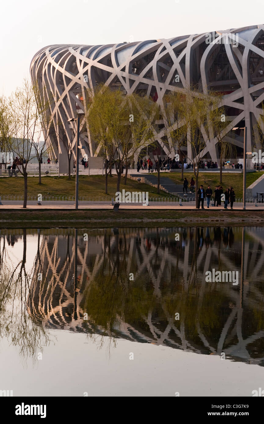 Bird's Nest National Stadium by architects Herzog and De Meuron, 2008 ...
