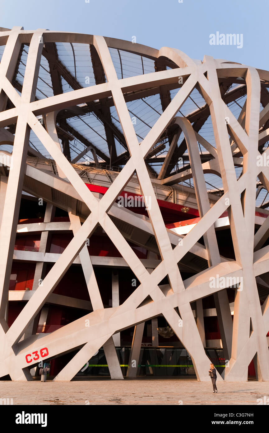 Bird's Nest National Stadium by architects Herzog and De Meuron, 2008 ...