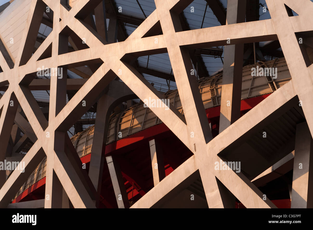 Bird's Nest National Stadium by architects Herzog and De Meuron, 2008 ...