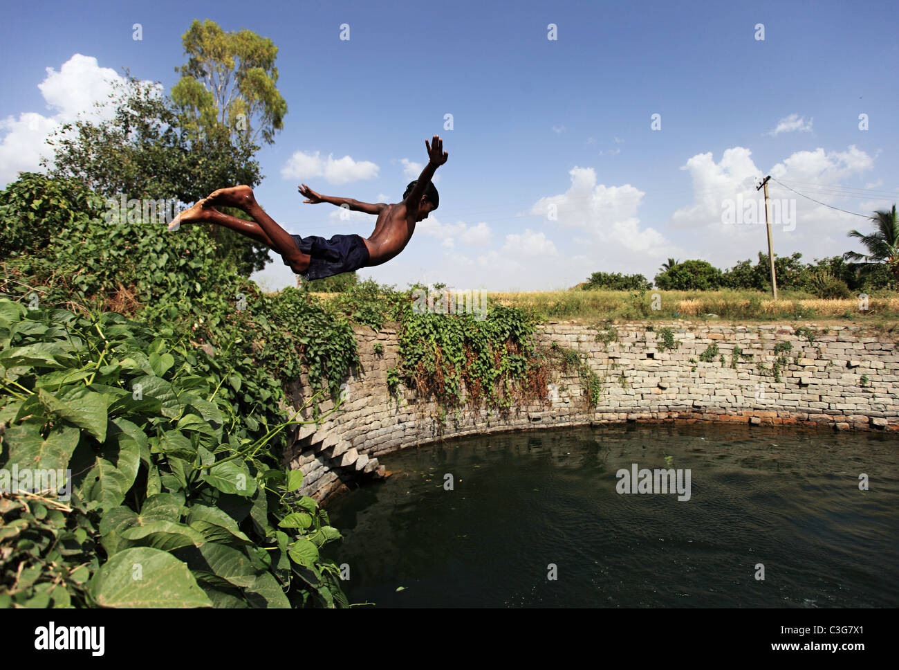 Jump into the pond hi-res stock photography and images - Alamy