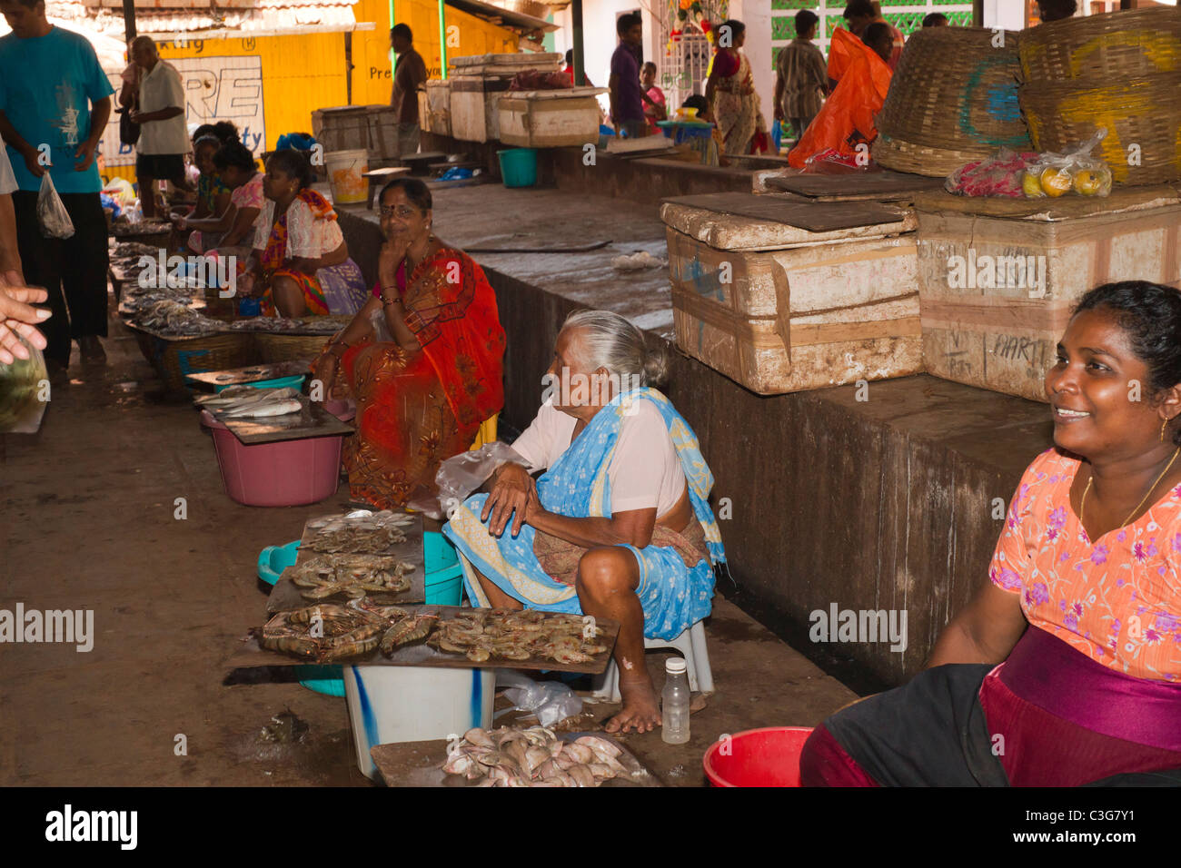 Goa calangute fish market hi-res stock photography and images - Alamy