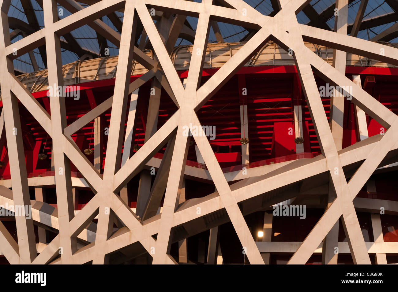 Bird's Nest National Stadium by architects Herzog and De Meuron, 2008 ...