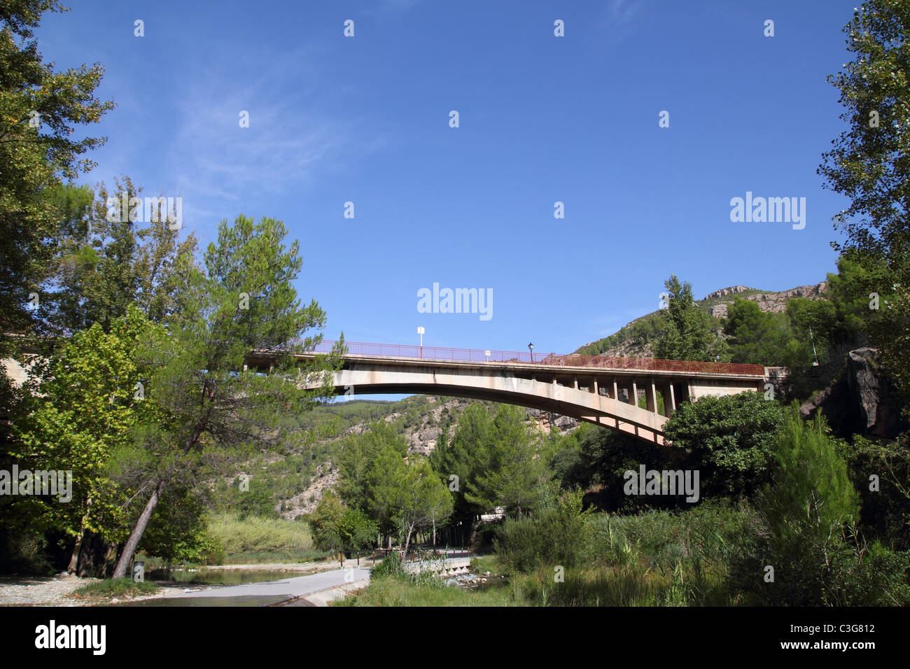 bridge in Montanejos over Mijares River Castellon spain Stock Photo - Alamy