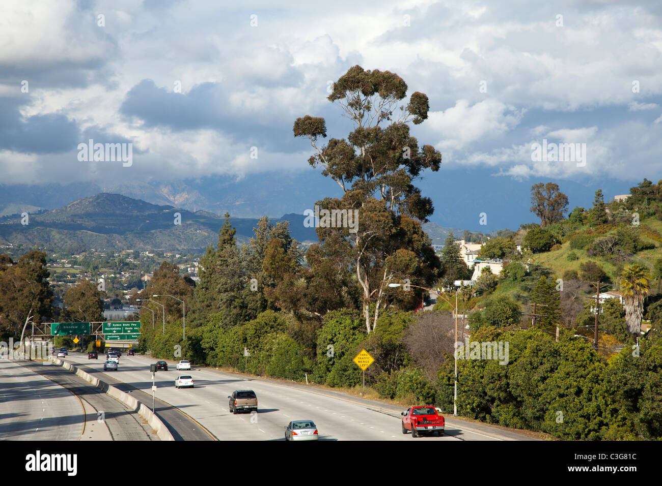 Los angeles freeway interchange hi-res stock photography and images - Alamy