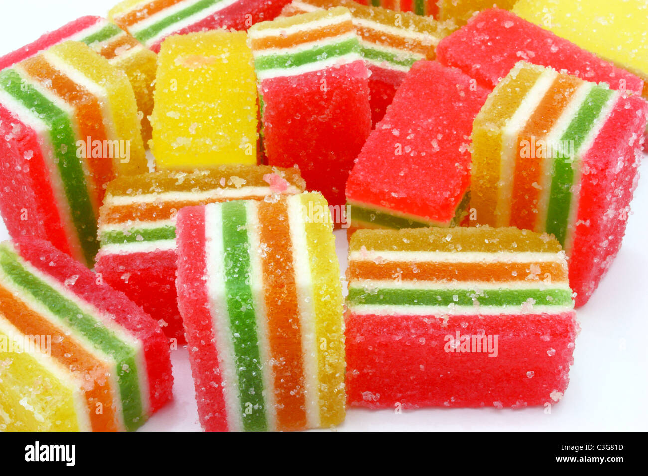 Multi-coloured fruit candy, fruit jelly Stock Photo - Alamy