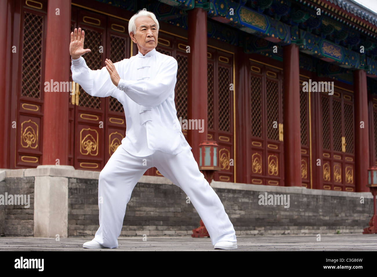 Tai chi healthy man front adult hi-res stock photography and images - Alamy