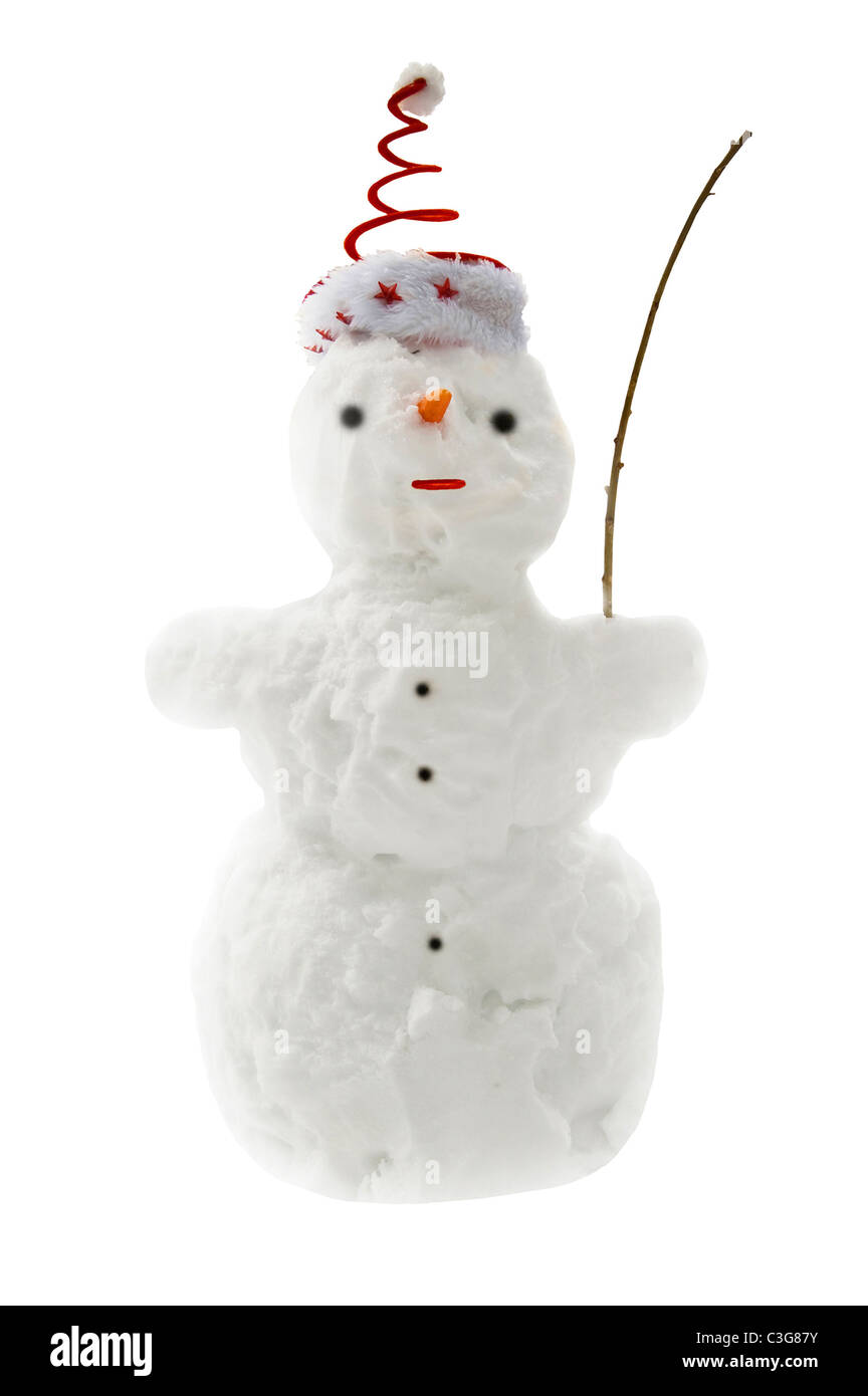 snowman isolated on white background Stock Photo - Alamy