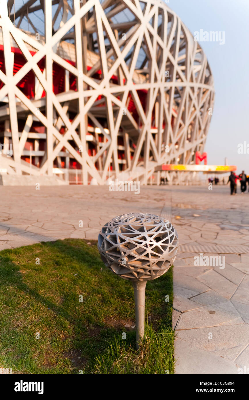 Bird's Nest National Stadium by architects Herzog and De Meuron, 2008 ...