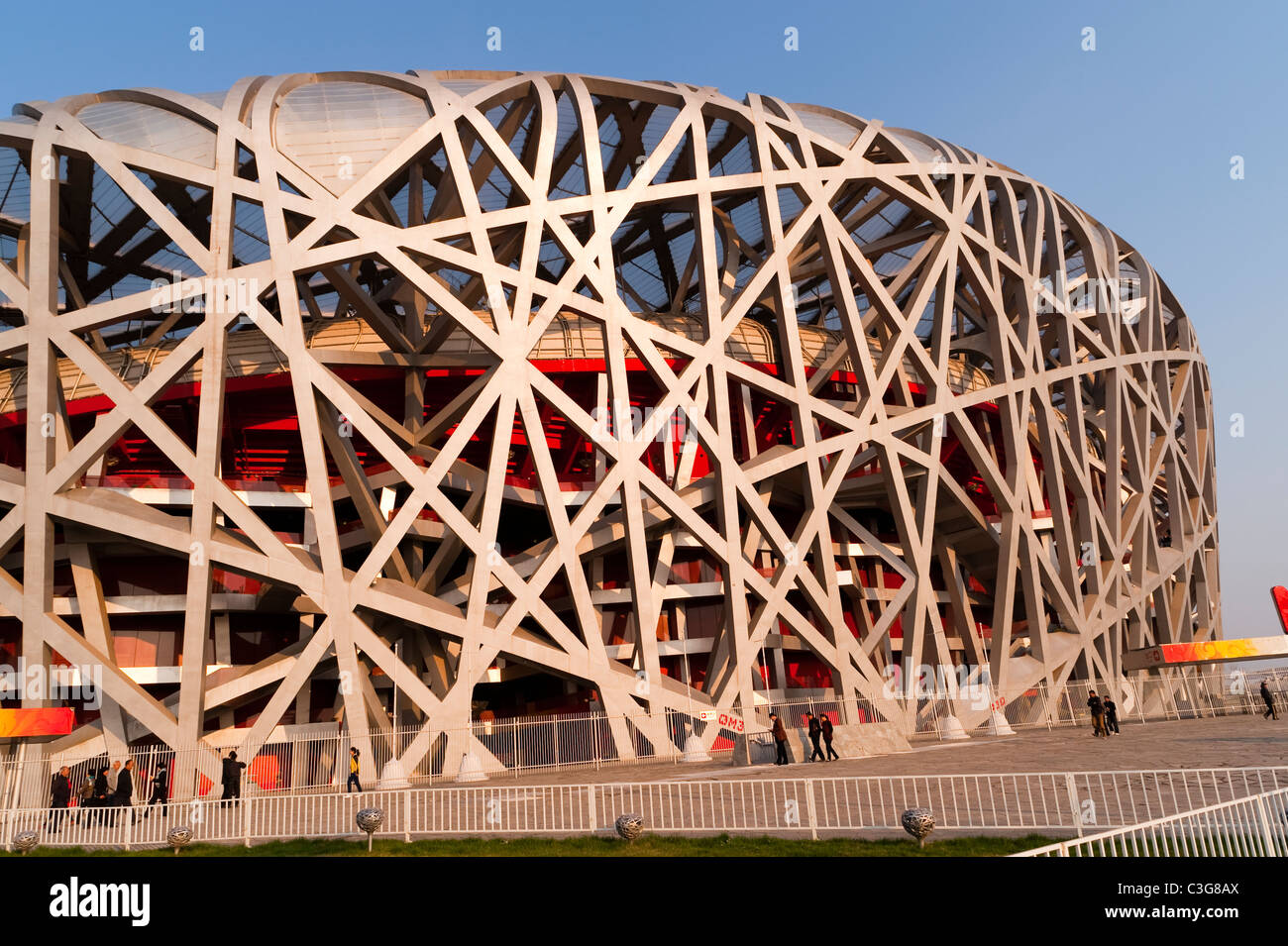 Bird's Nest National Stadium by architects Herzog and De Meuron, 2008 ...