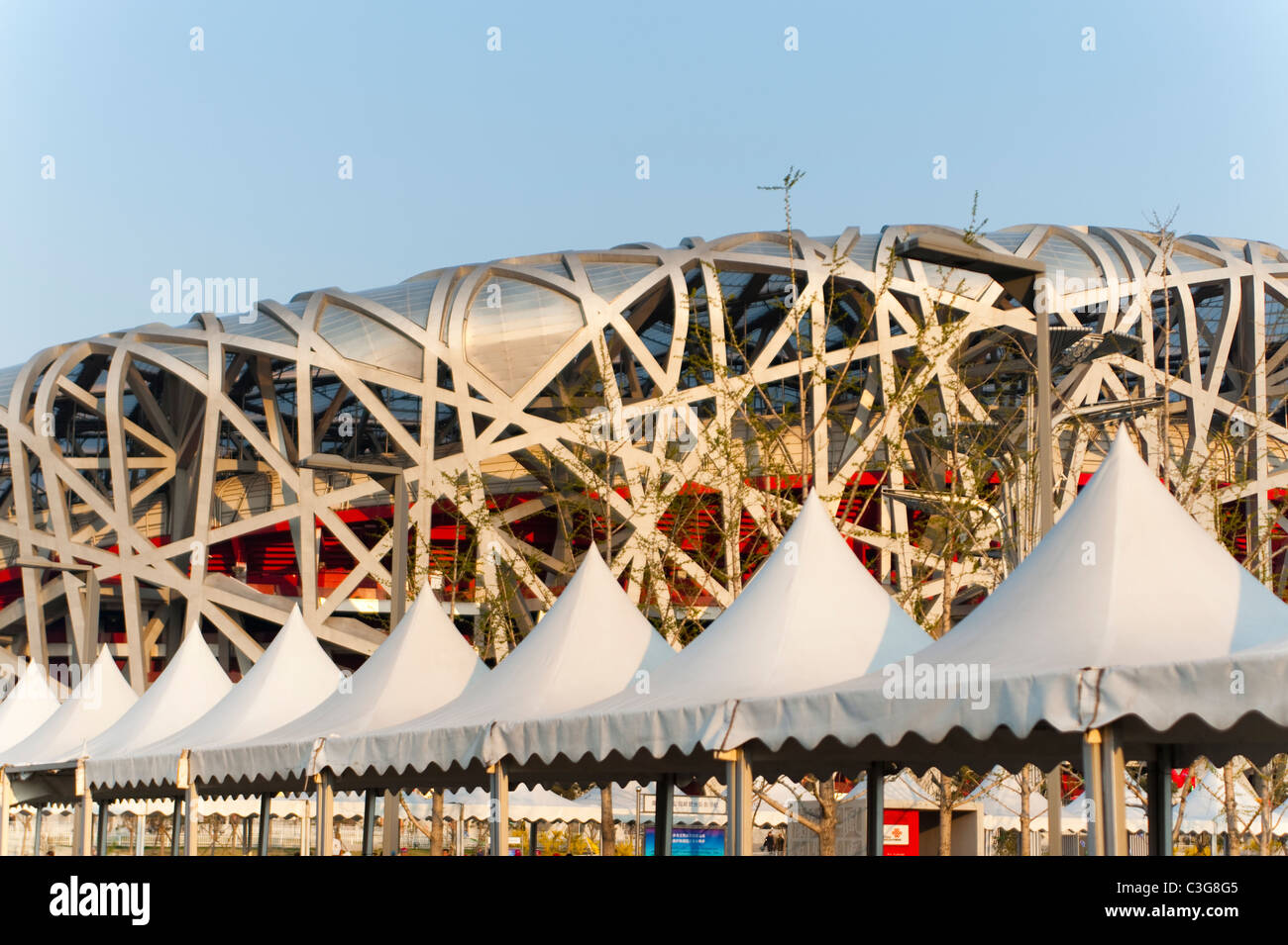 Bird's Nest National Stadium by architects Herzog and De Meuron, 2008 ...