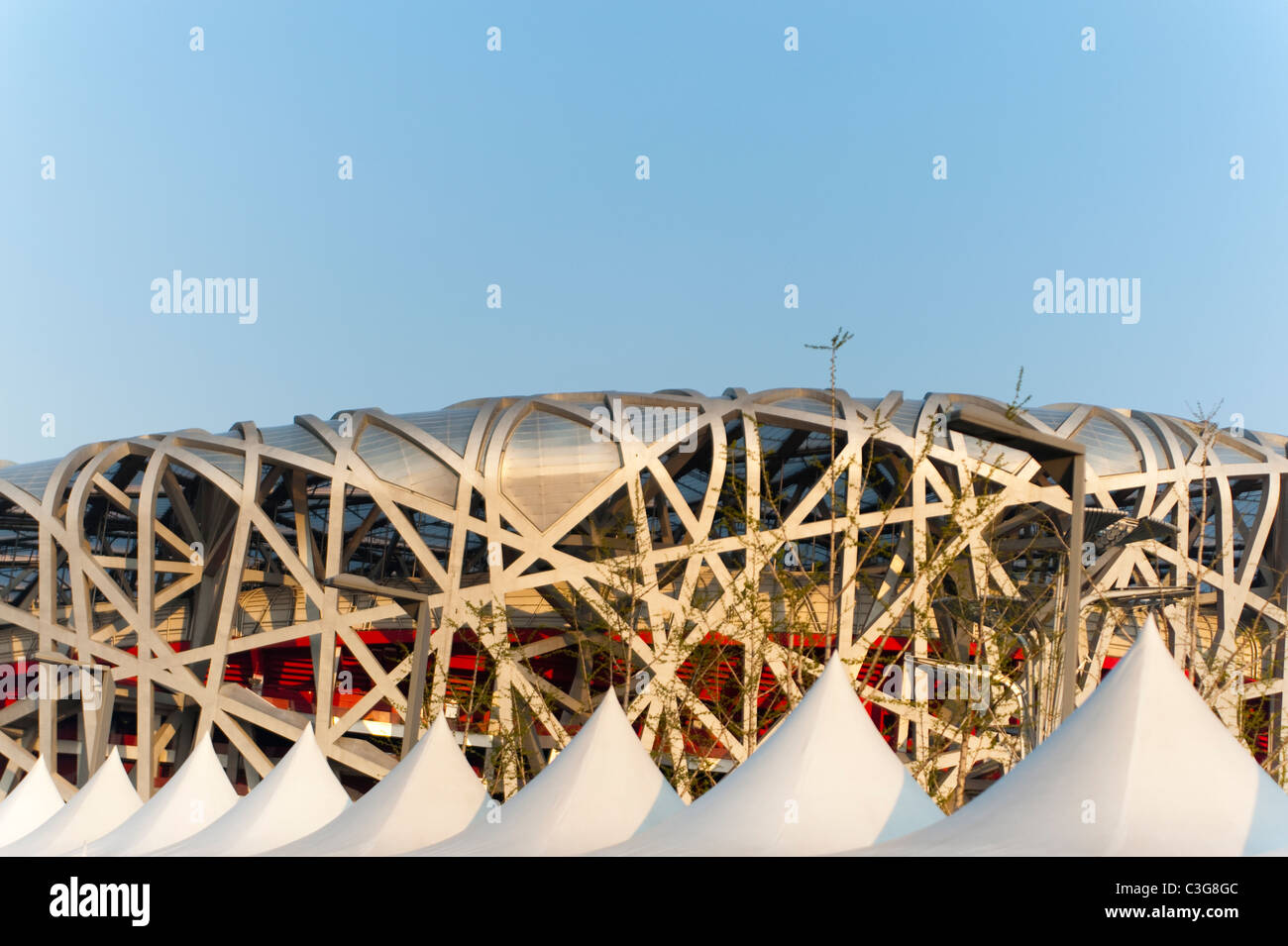Bird's Nest National Stadium by architects Herzog and De Meuron, 2008 ...