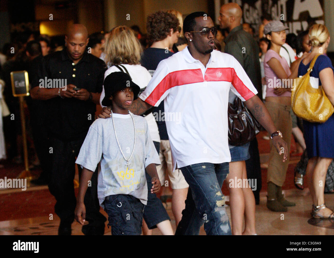 Sean Combs AKA Sean 'Diddy' Combs and his son Christian leave the ...