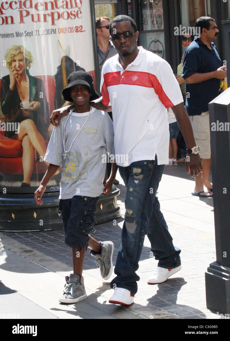 Sean Combs AKA Sean 'Diddy' Combs and his son Christian leave the ...