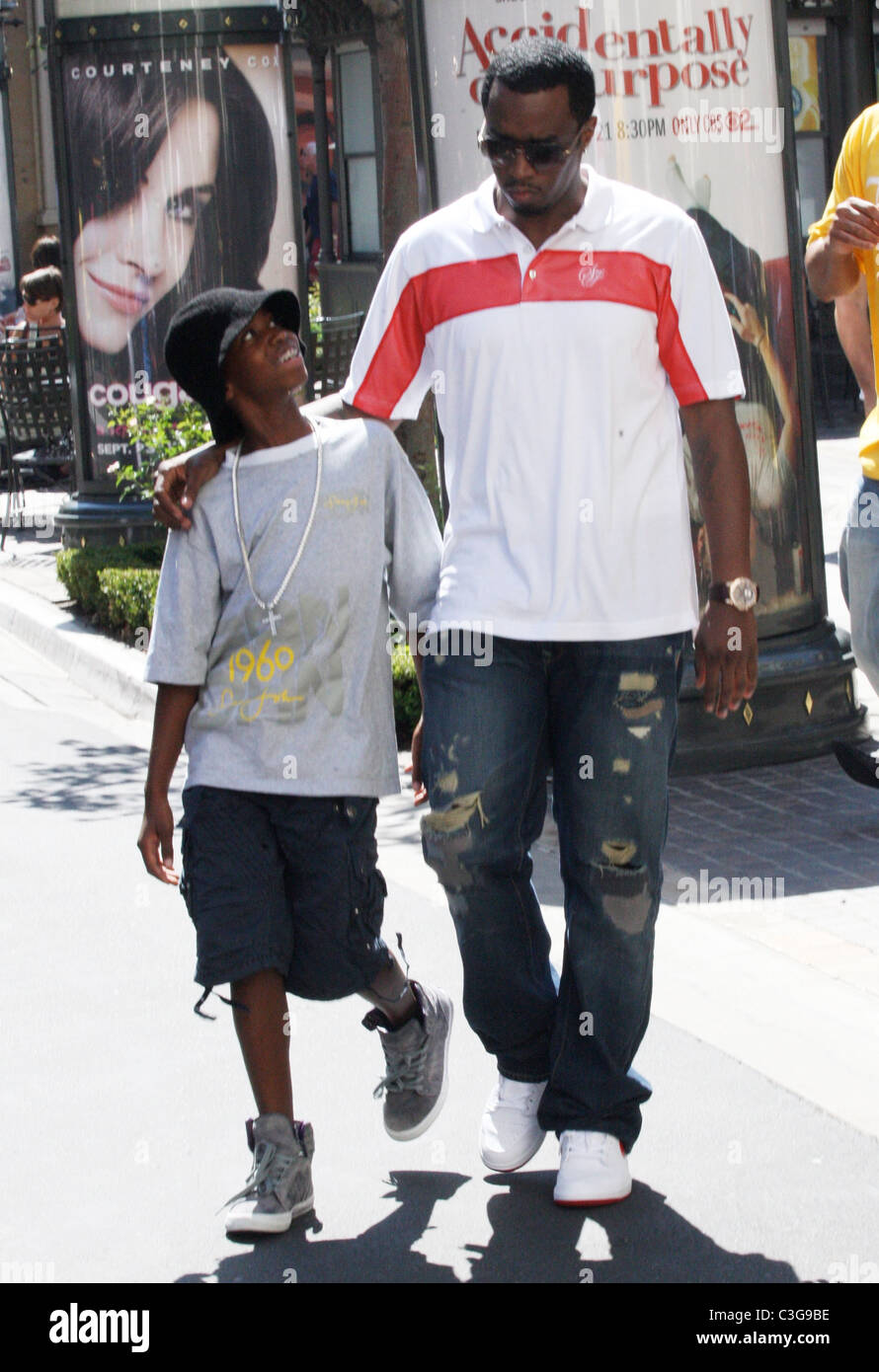 Sean Combs AKA Sean 'Diddy' Combs and his son Christian leave the ...