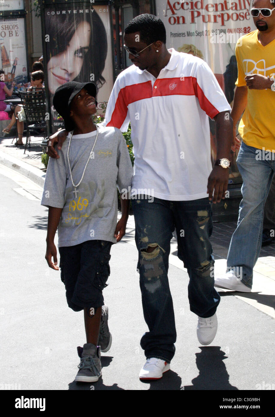 Sean Combs AKA Sean 'Diddy' Combs and his son Christian leave the ...