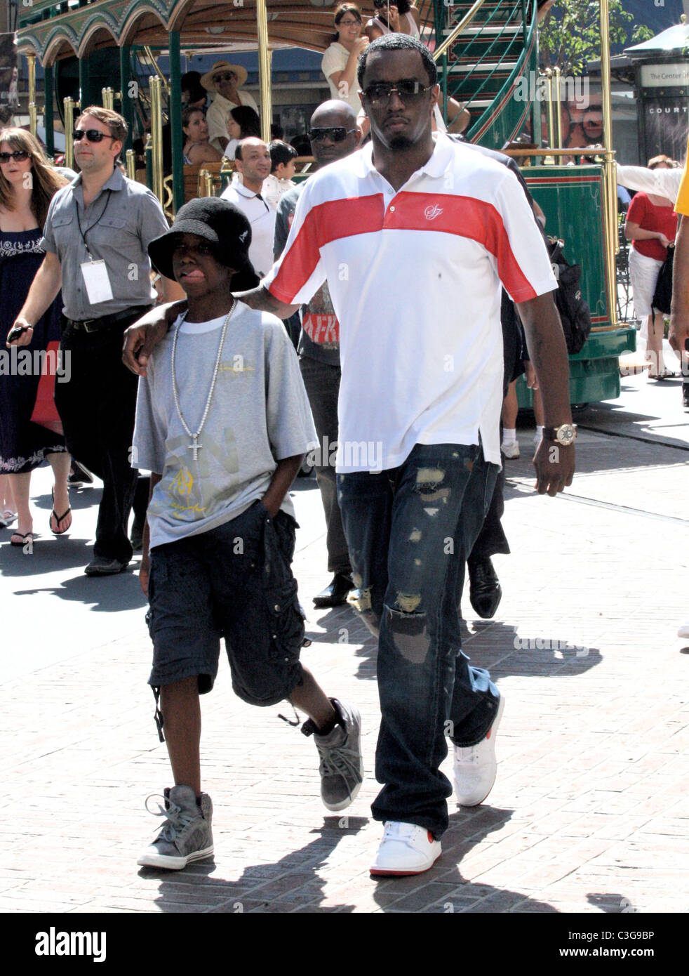Sean Combs AKA Sean 'Diddy' Combs and his son Christian leave the ...