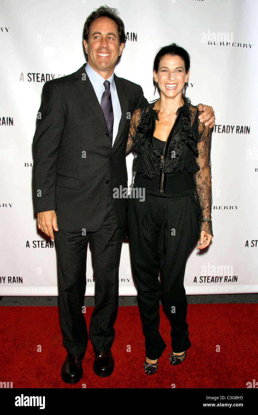 Jerry Seinfeld and Jessica Seinfeld Opening night of 'A Steady Rain' on ...