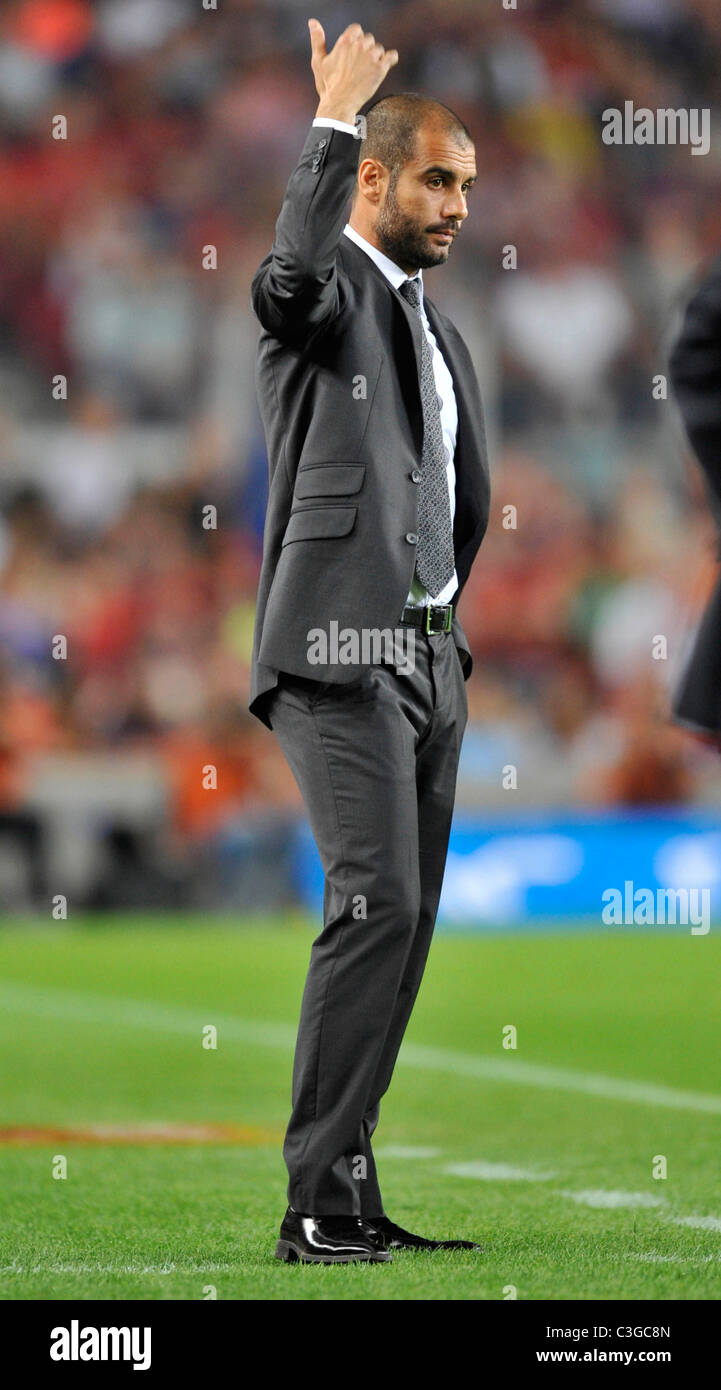 Coach Josep Guardiola of Barcelona during the La Liga match between ...