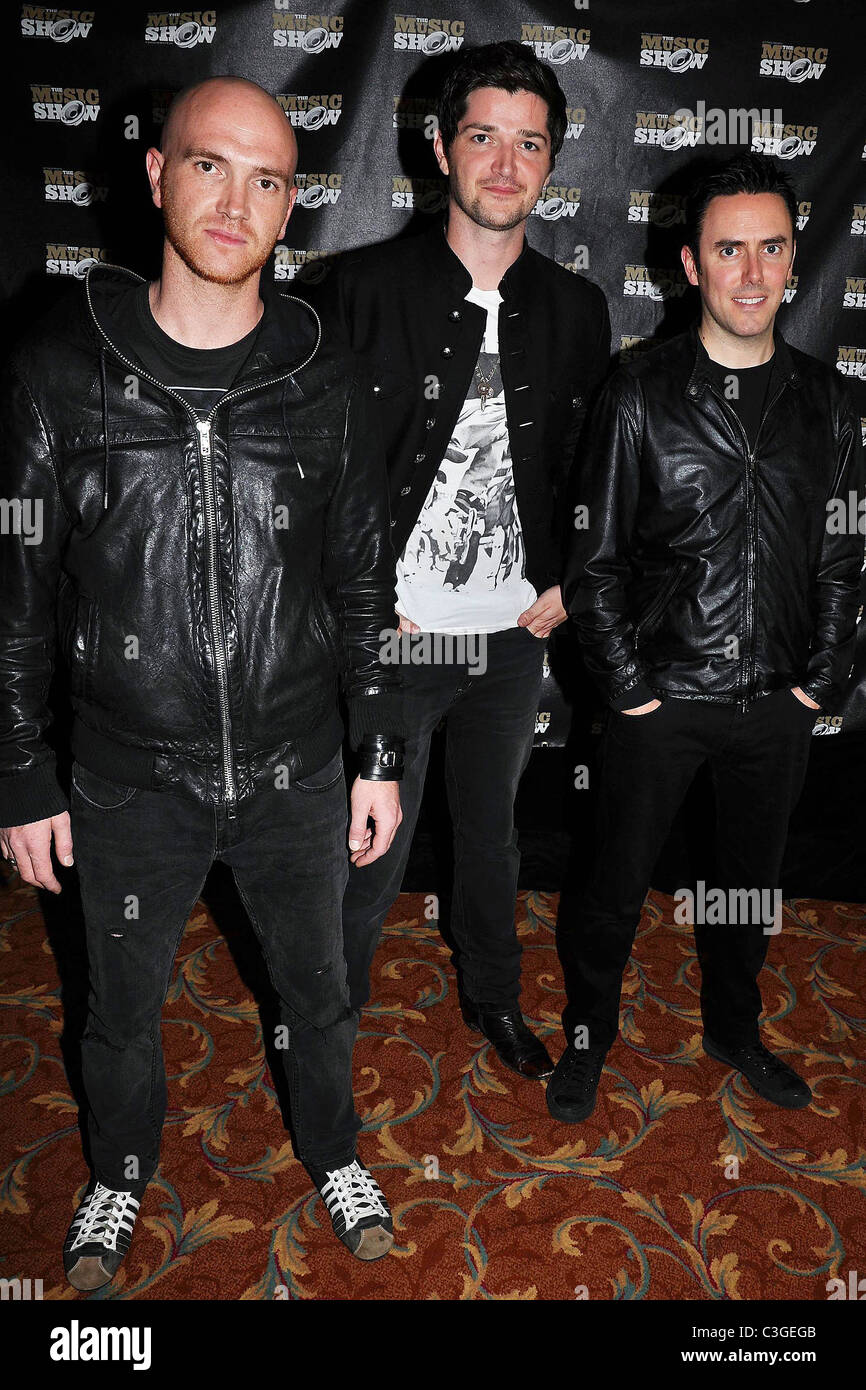 Danny O'Donoghue, Mark Sheehan, and Glen Power of The Script attend the ...