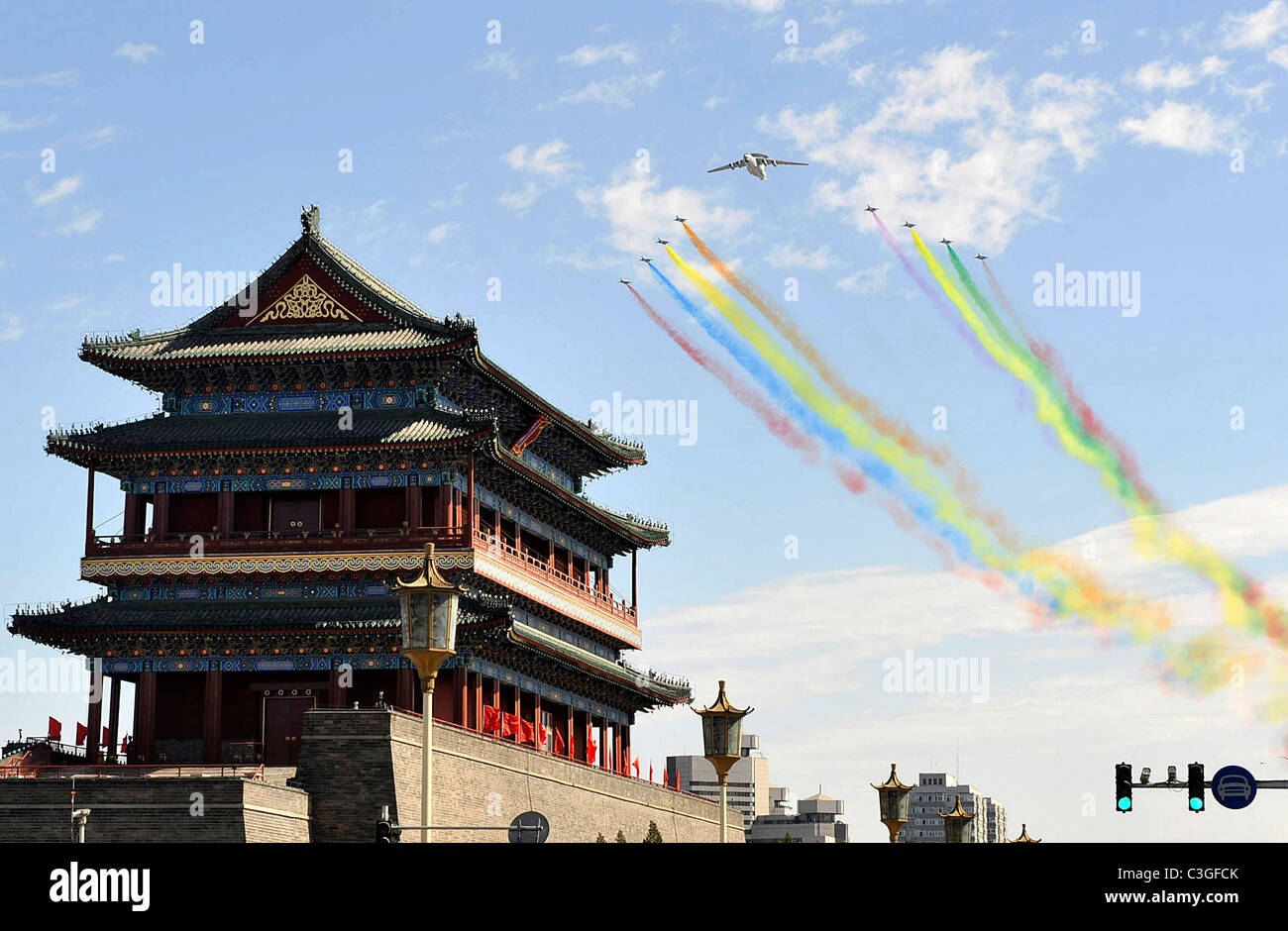 The leading formation of the PLA Air Force show,a Kongjing-2000 AEWC ...