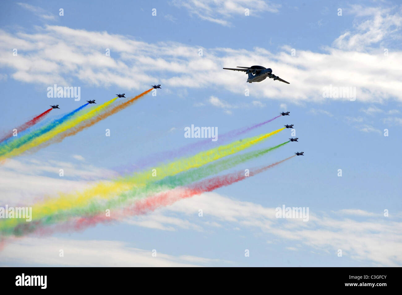 The leading formation of the PLA Air Force show,a Kongjing-2000 AEWC ...