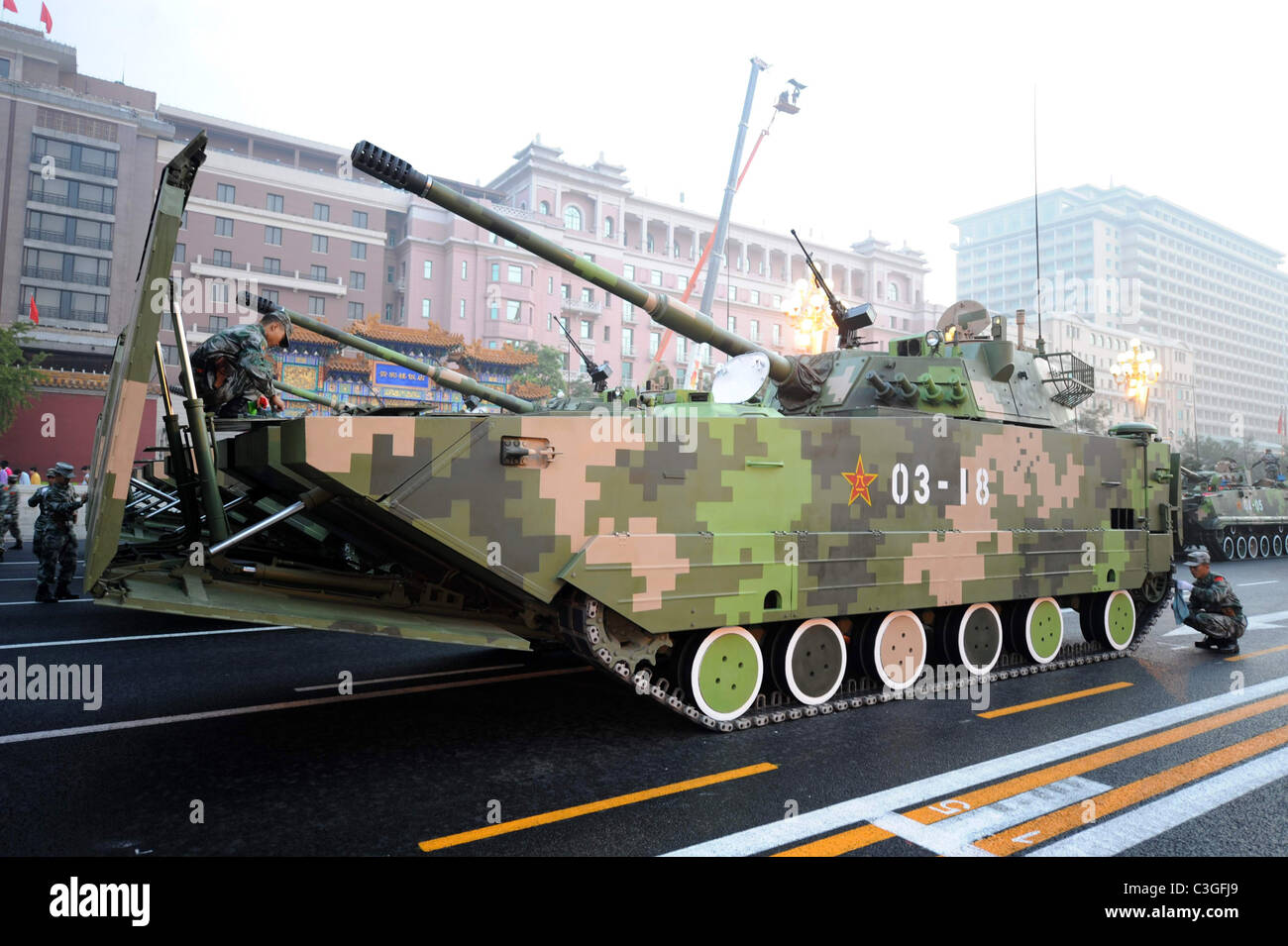 PLA troops prepare for the military parade in Tian`anmen Square in ...