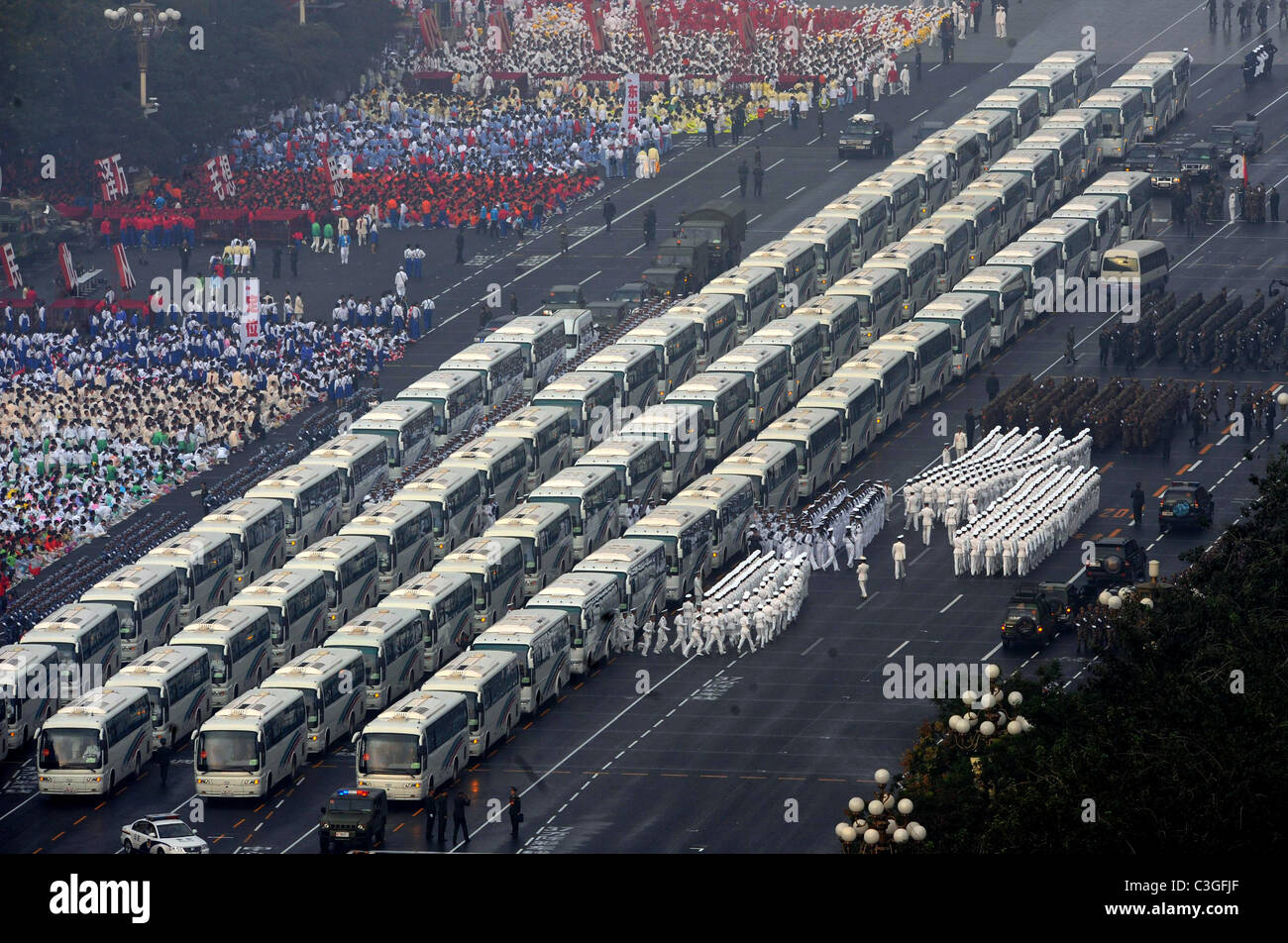 PLA troops prepare for the military parade in Tian`anmen Square in ...