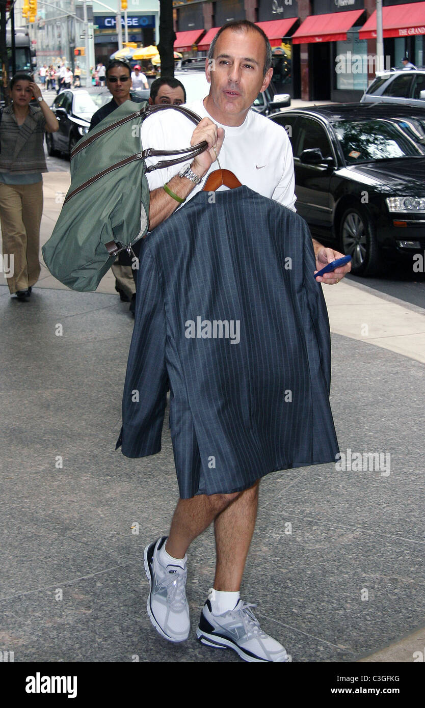 The Today Show' host Matt Lauer leaving his Manhattan hotel carrying a ...