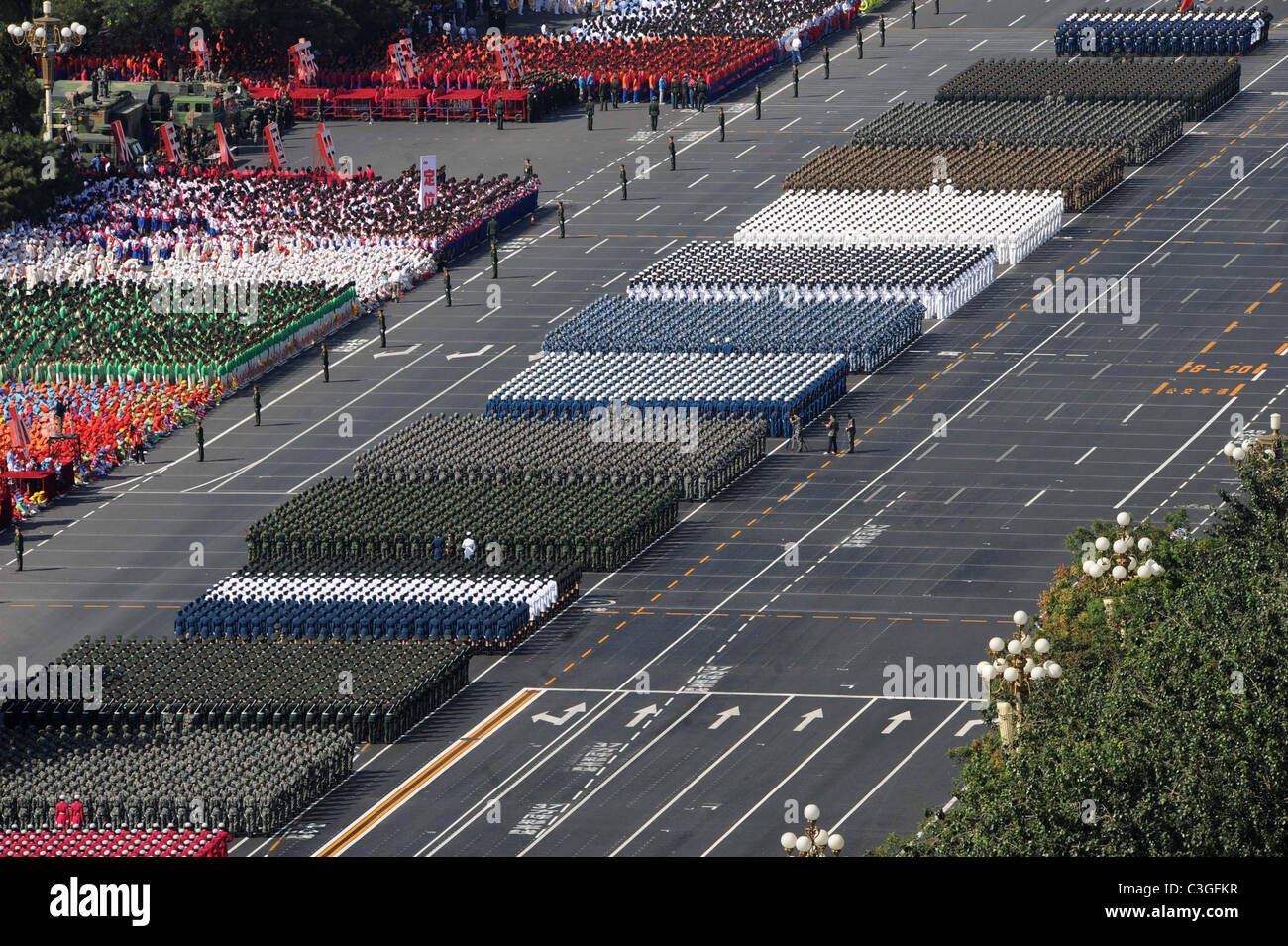 PLA troops prepare for the military parade in Tian`anmen Square in ...