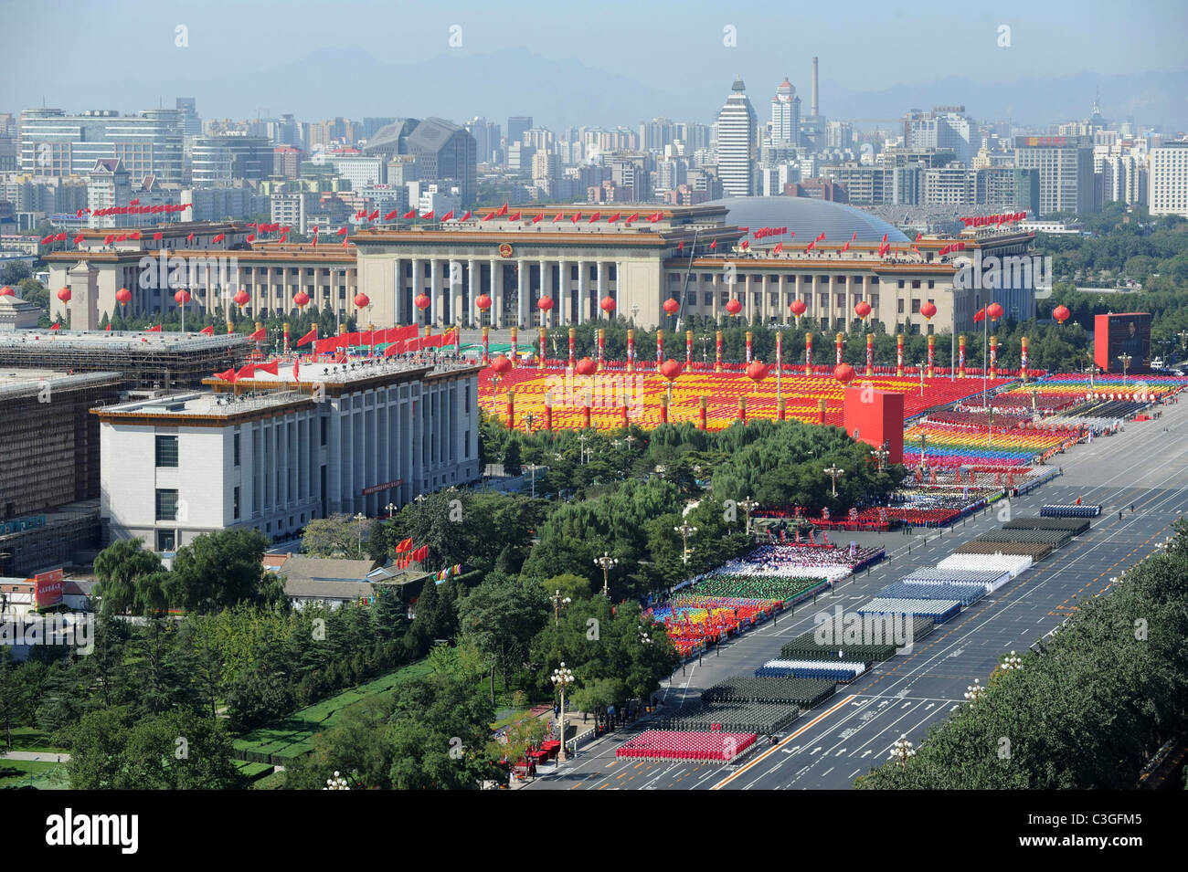 PLA troops prepare for the military parade in Tian`anmen Square in ...