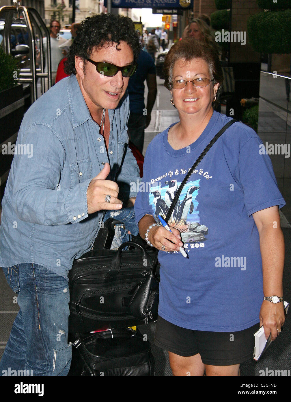 Neal Schon of Journey Celebrities arriving at the Manhattan hotel New ...