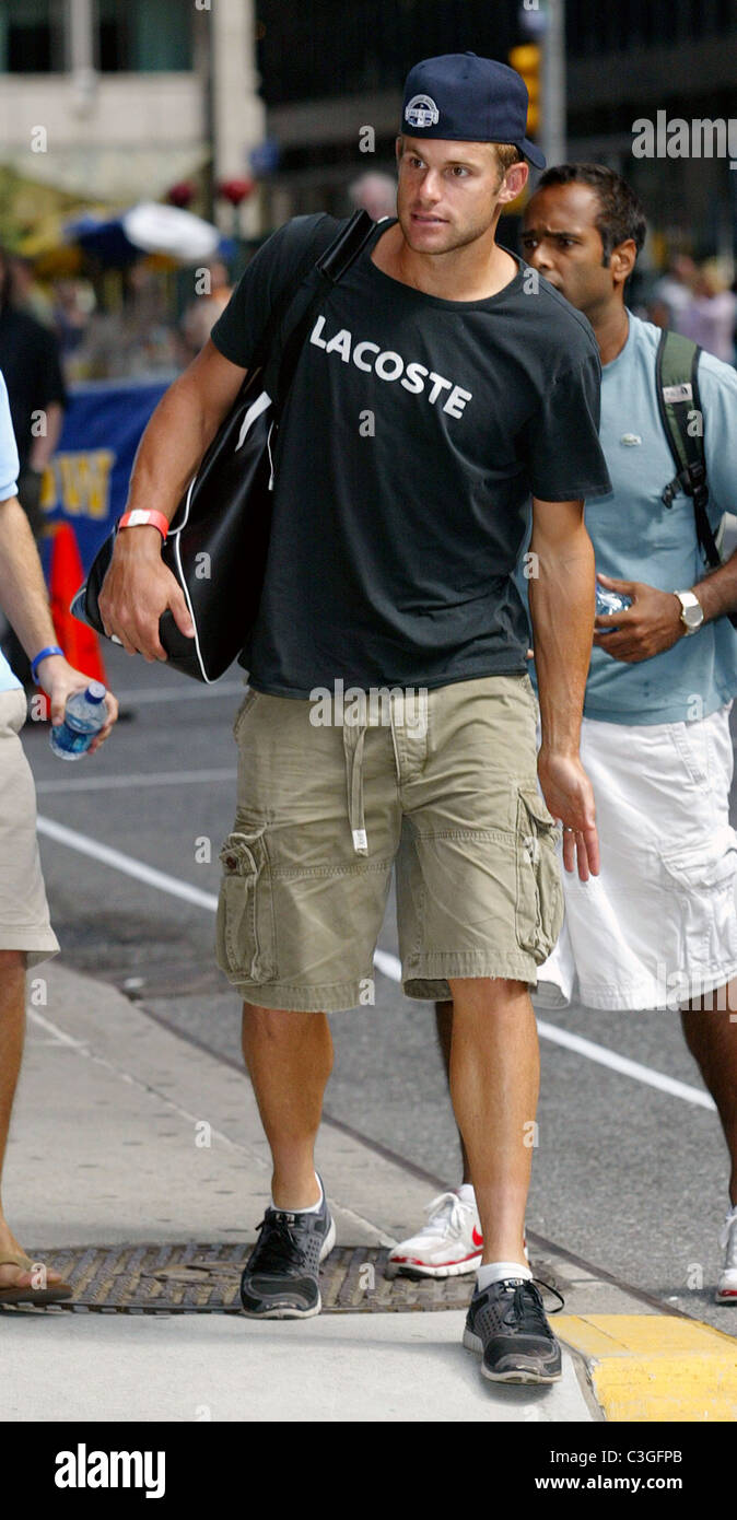 Andy Roddick outside the Ed Sullivan Theater for the 'Late Show With ...