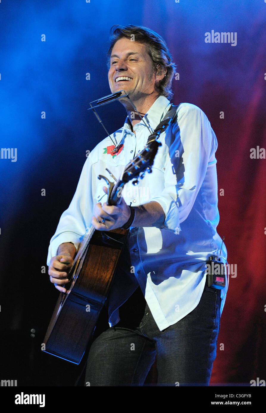 Jim Cuddy Blue Rodeo performs live on stage at the Molson Amphitheatre ...