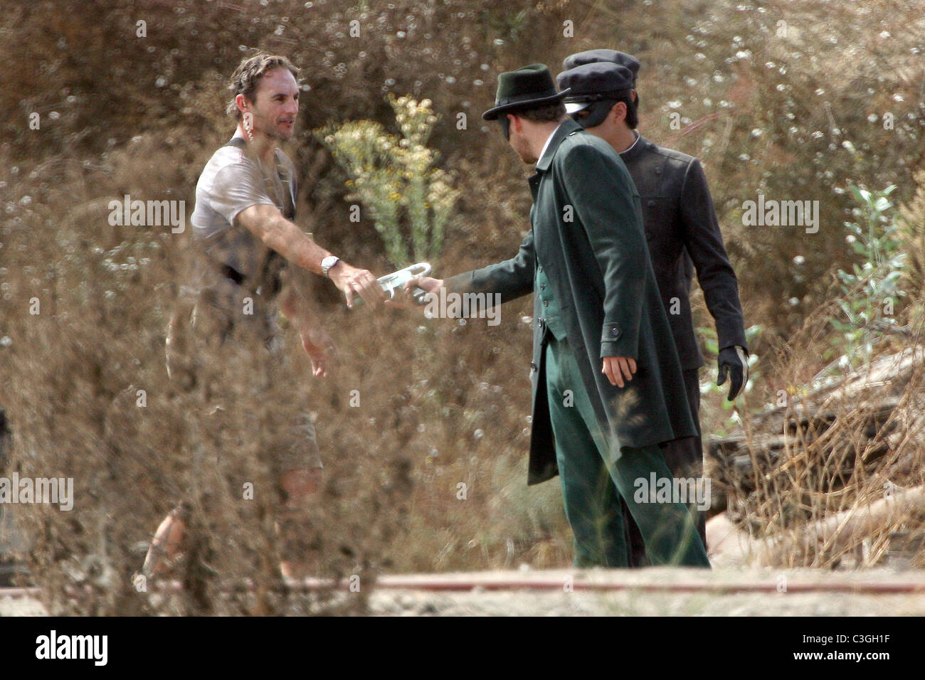 Seth Rogen on the set of his upcoming film 'The Green Hornet' Los ...