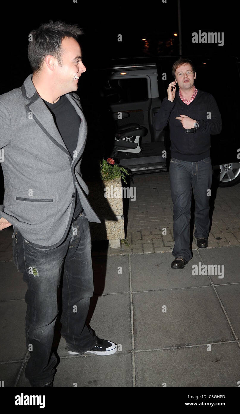Anthony McPartlin and Declan Donnelly of 'Ant & Dec' at the RTE studios ...