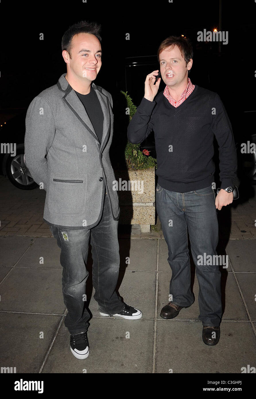 Anthony McPartlin and Declan Donnelly of 'Ant & Dec' at the RTE studios ...