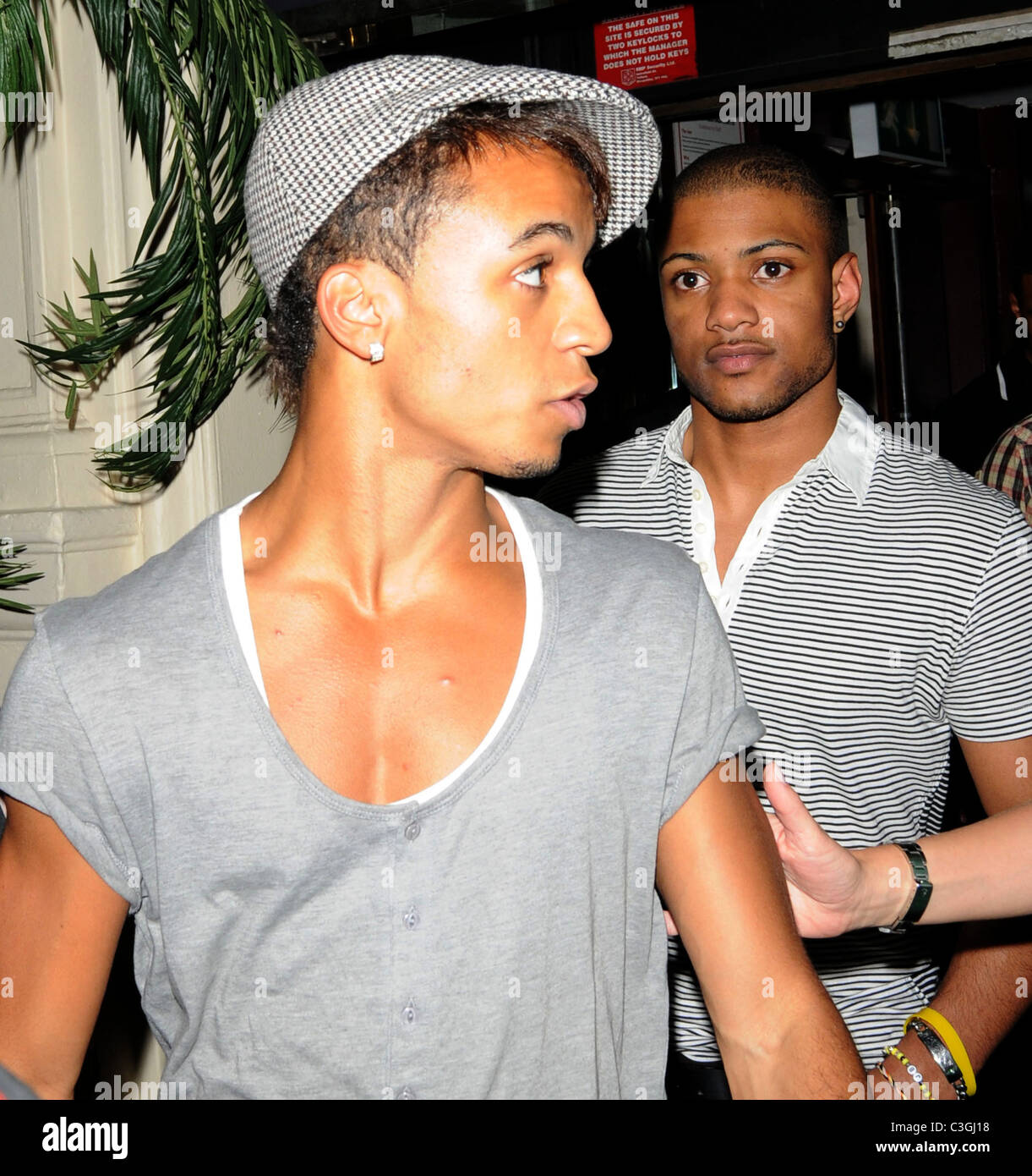 Aston Merrygold and Jonathan 'JB' Gill JLS leaving The White Room ...