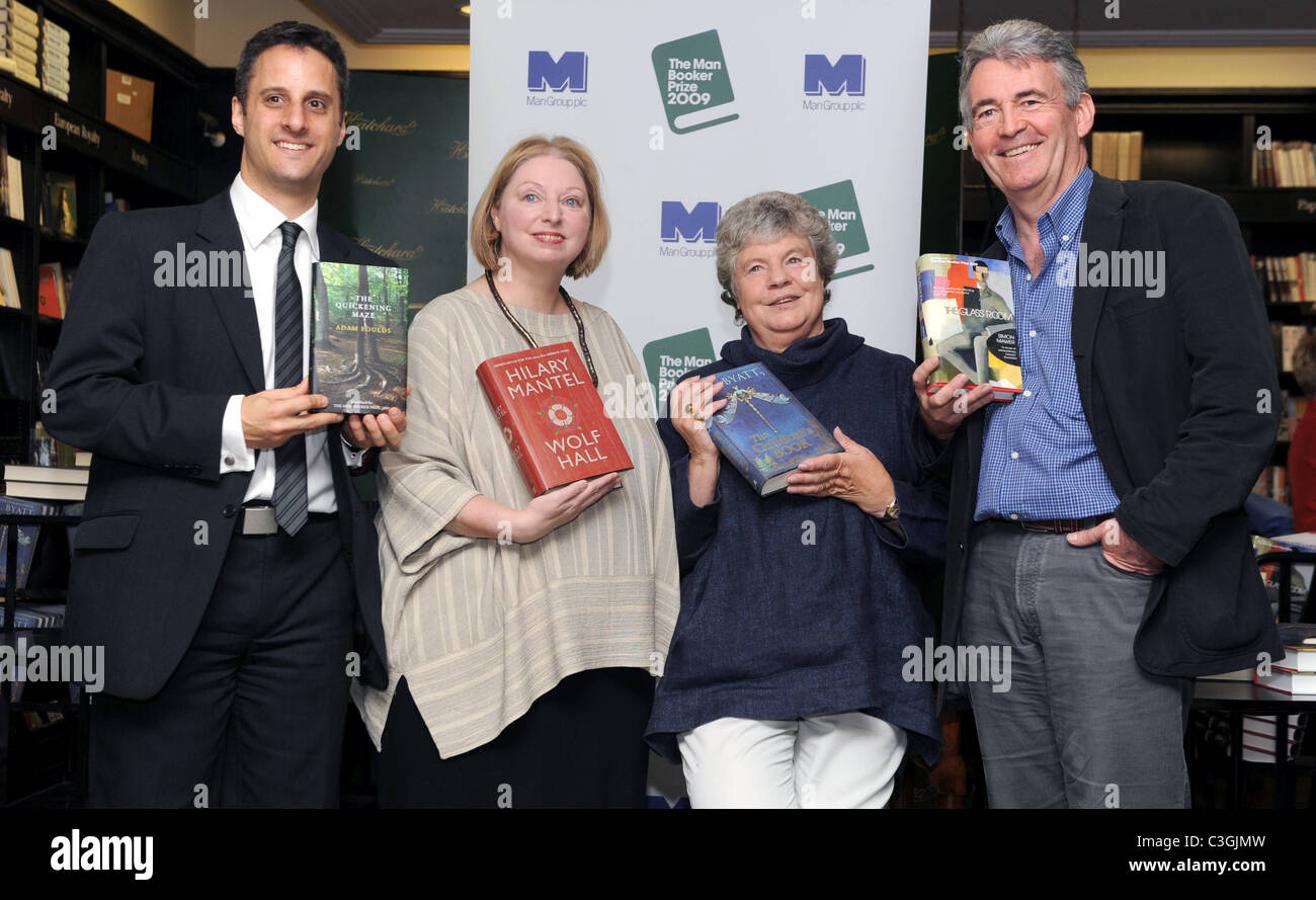 Adam Foulds, Hilary Mantel, AS Byatt and Simon Mawer attends a book ...