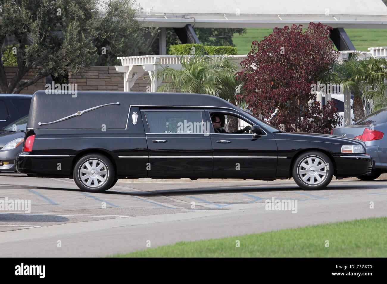 Hearse Funeral of DJ AM aka Adam Goldstein at Hillside Memorial Park ...