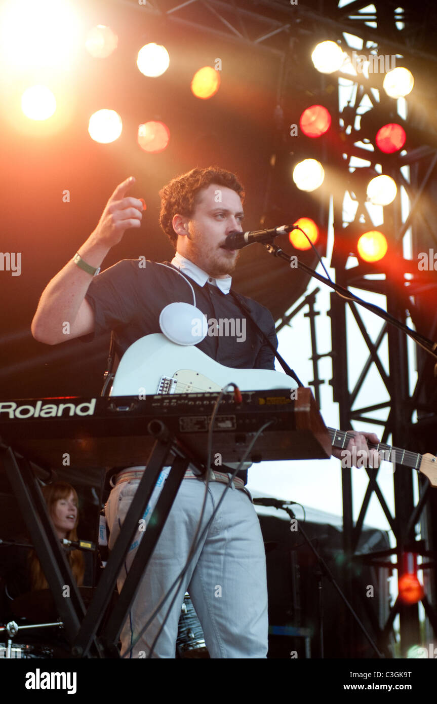 Joseph Mount Metronomy perform live at Parklife Music Festival in Moore ...