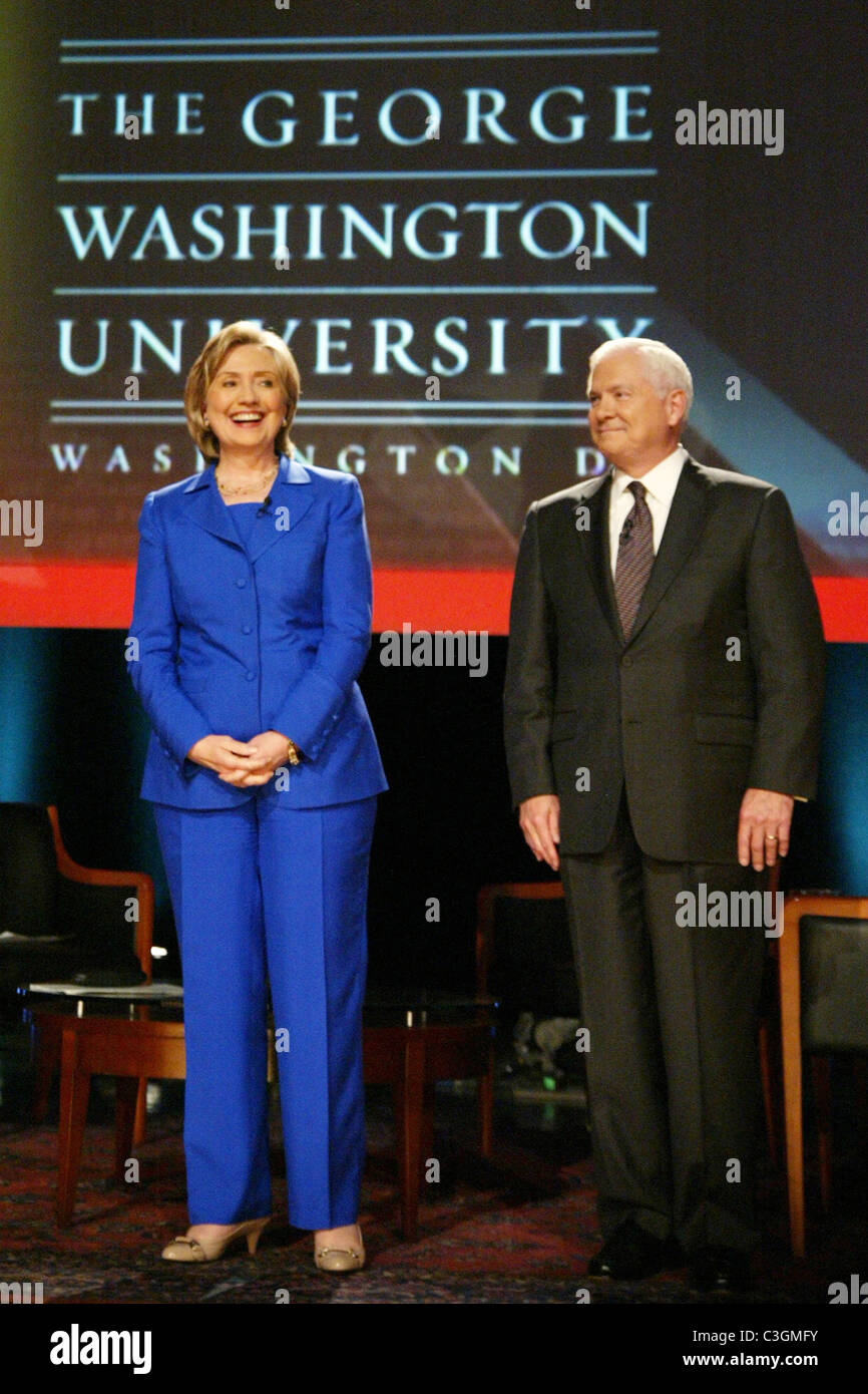 Hillary Clinton & General Robert Gates participates in a Discussion on ...