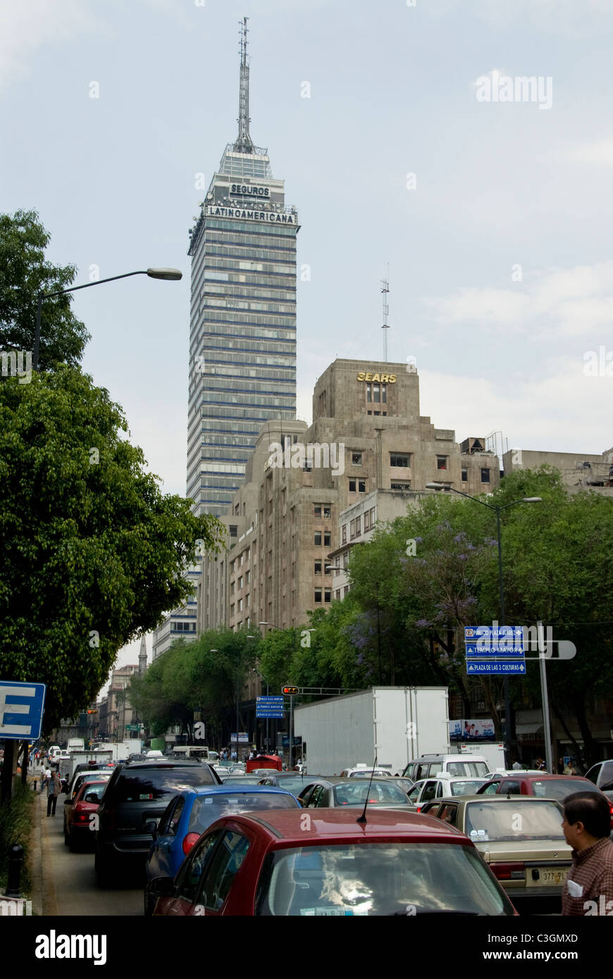 Mexico.Mexico city. Contemporary architecture. Torere Latinoamericana ...