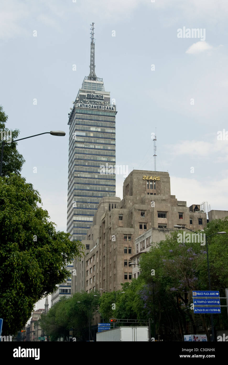 Mexico.Mexico city. Contemporary architecture. Torere Latinoamericana ...