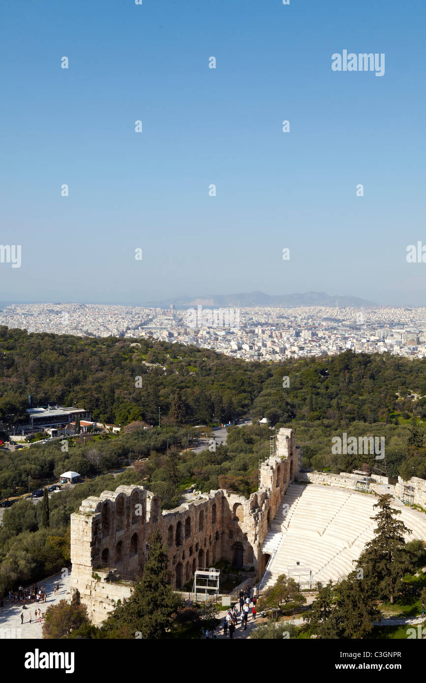 Athens aerial view acropolis hi-res stock photography and images - Alamy